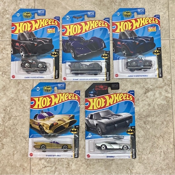 Mattel | Toys | New 5 Pack Batman Movie Tv Show Mattel Hot Wheel Cars ...